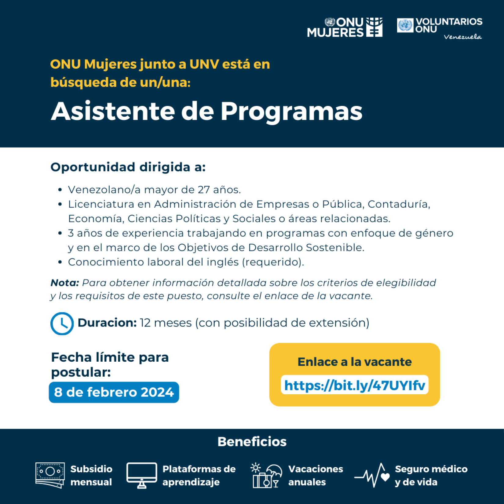 ONU Mujeres | Asistente de Programas | Caracas | Naciones Unidas en ...